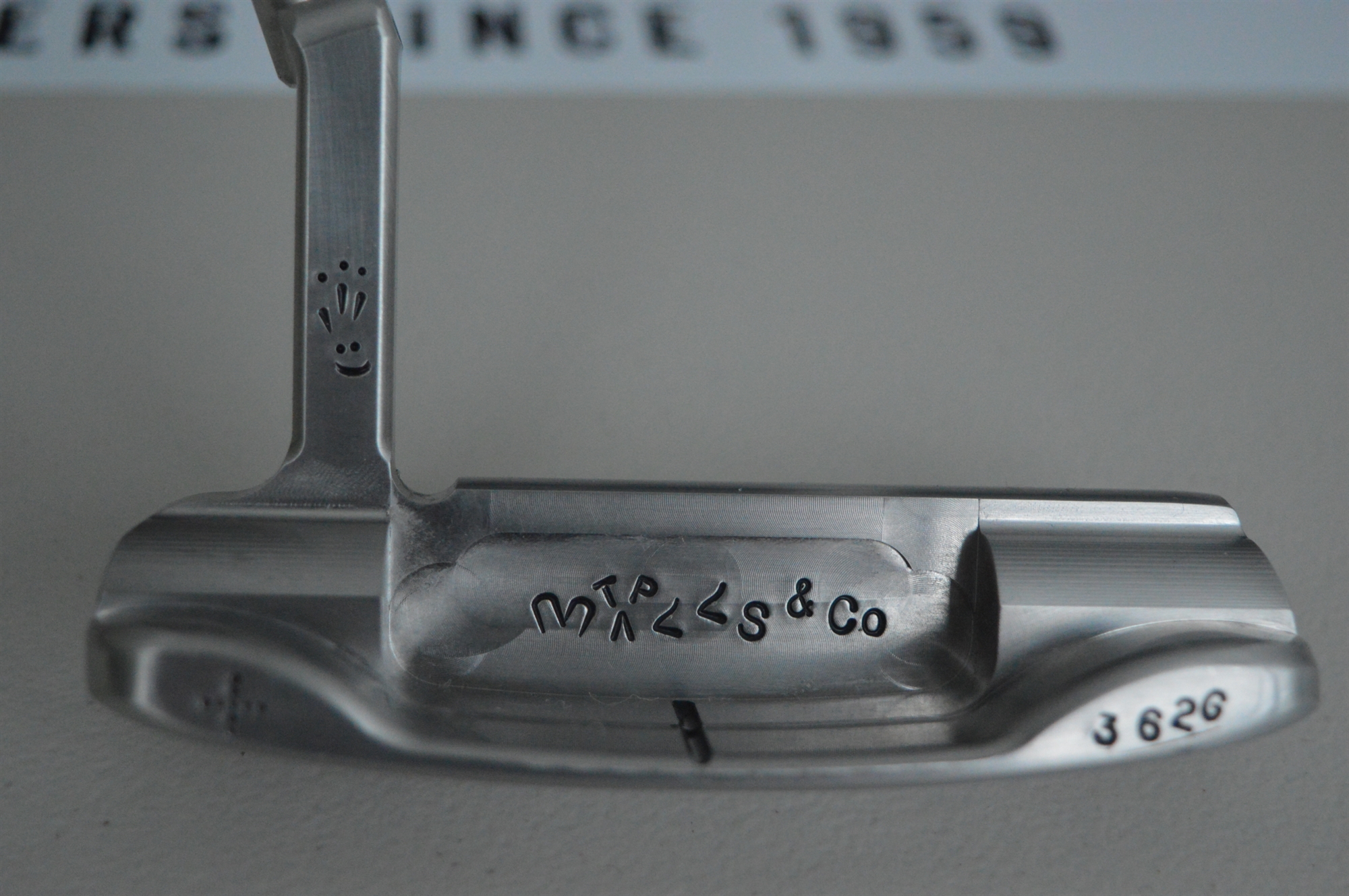 T.P.Mills Co. Custom Shop Putter - Brushed Steel Finish - Plumber Neck