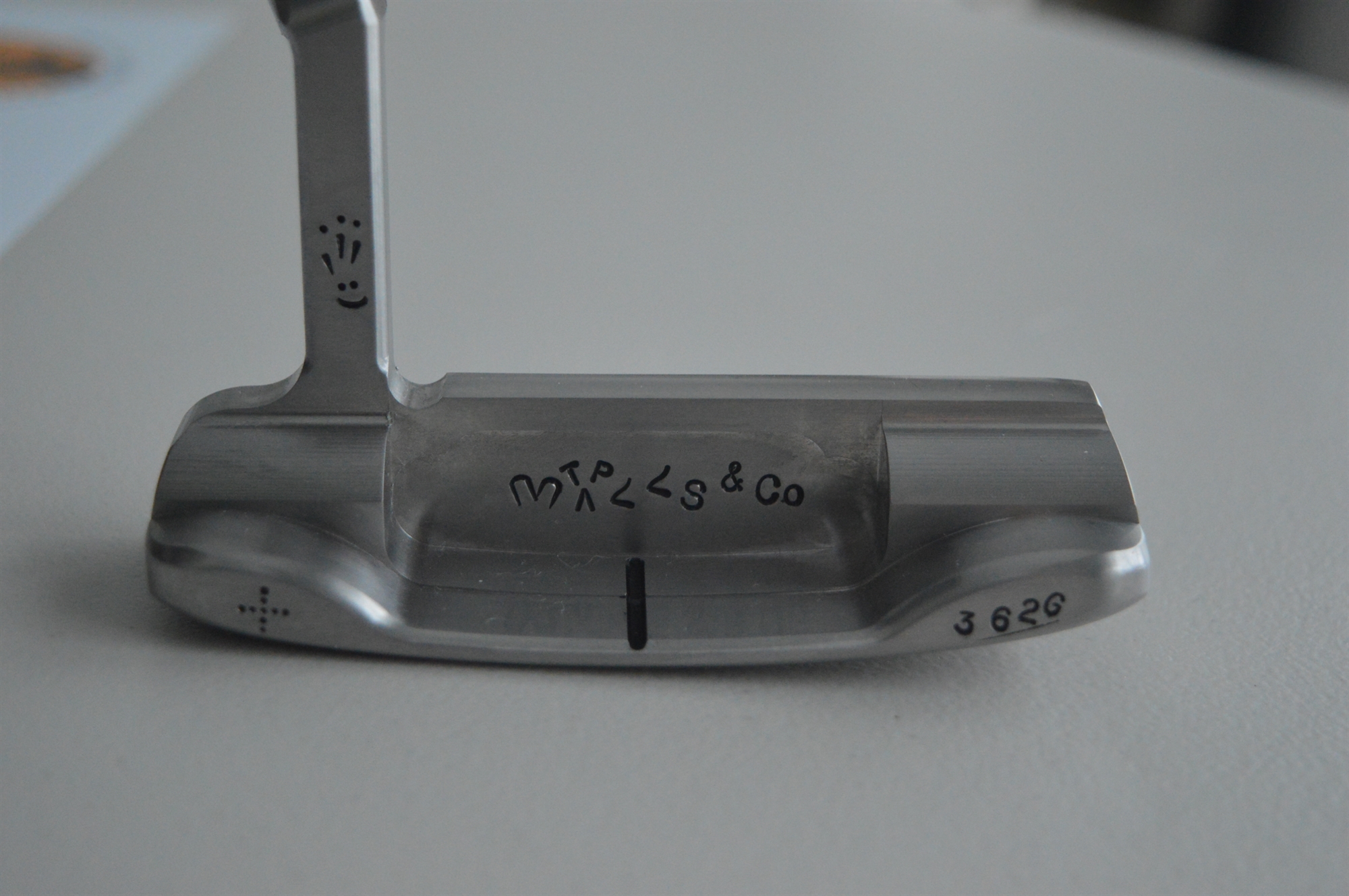 T.P.Mills Co. Custom Shop Putter - Brushed Steel Finish - Plumber Neck