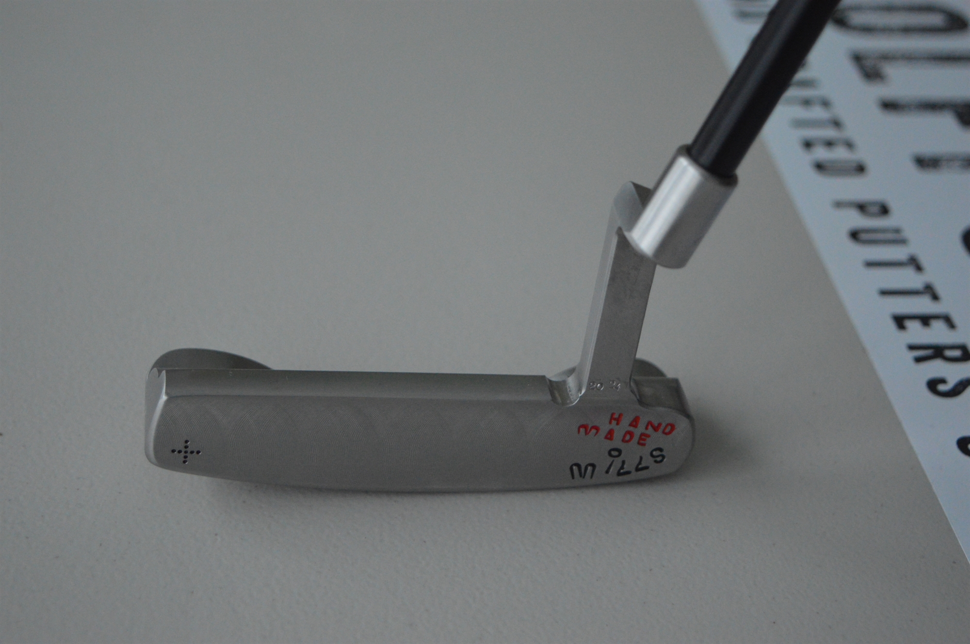 T.P.Mills Co. Custom Shop Putter - Brushed Steel Finish - Plumber Neck